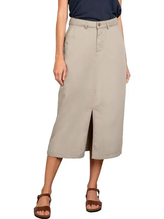 CELTIC & CO. Twill Midi Skirt - Stone