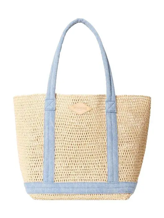 Mz Wallace Medium Crochet Tote - Crochet/true Light Denim