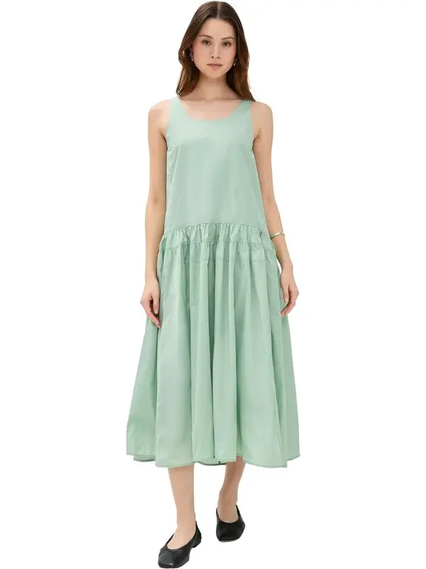 MEIMEIJ Sleeveless Taffeta Midi Dress - Menta