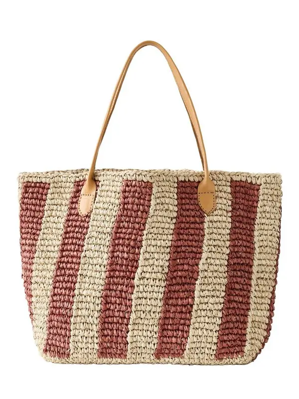 BEMBIEN Franci Raffia Bag - Red Stripe