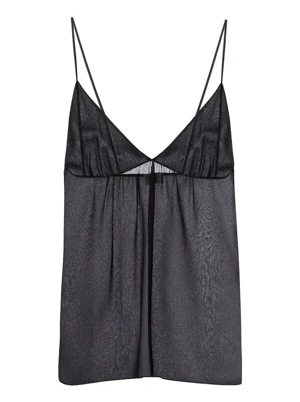 Saint Laurent Silk Georgette Camisole - Black