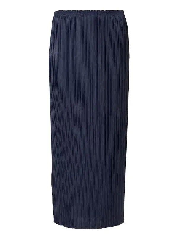 Vince Pleated Midi Skirt - Blue