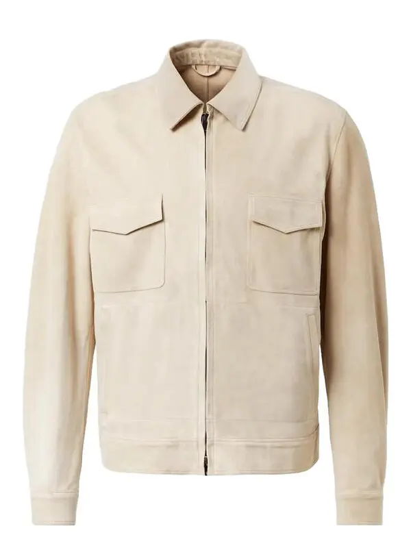 Thom Sweeney Suede Blouson - Beige