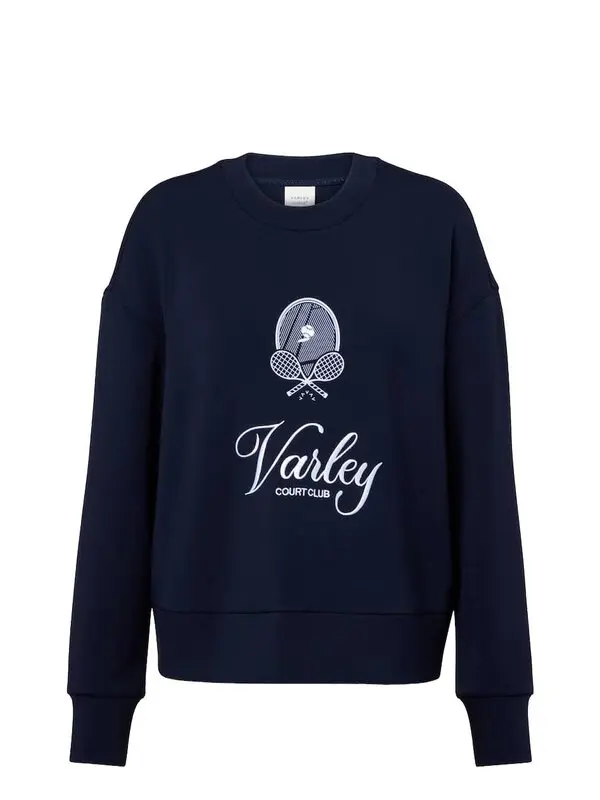 Varley Rasco Logo Jersey Sweatshirt - Blue