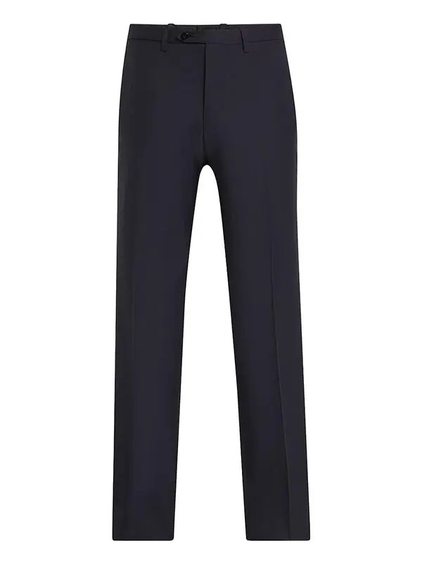 Kiton 15 Micron Flat-front Trousers - Navy