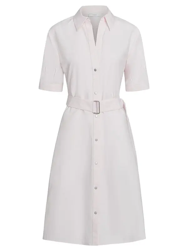 Vince Short-sleeve Belted Shirtdress - Casa Rosa