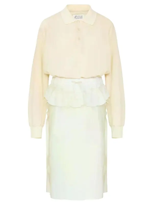 MAISON MARGIELA Long-sleeved Midi Dress - White