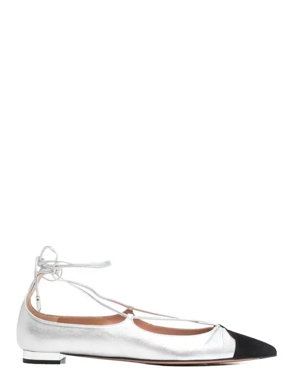AQUAZZURA Gabi Ballerina Shoes - Silver