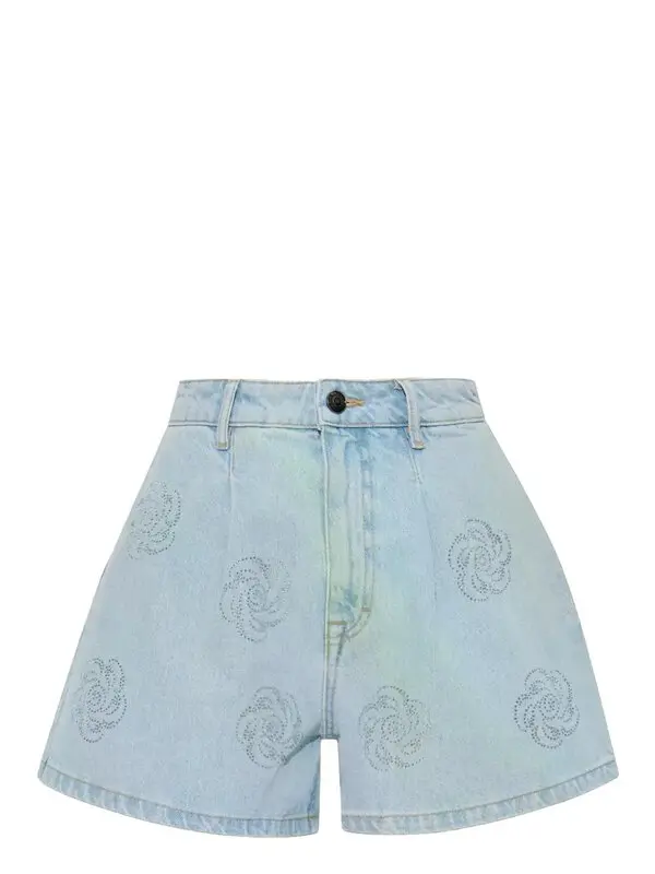 Remain Birger Christensen Studded Denim Shorts - Blue