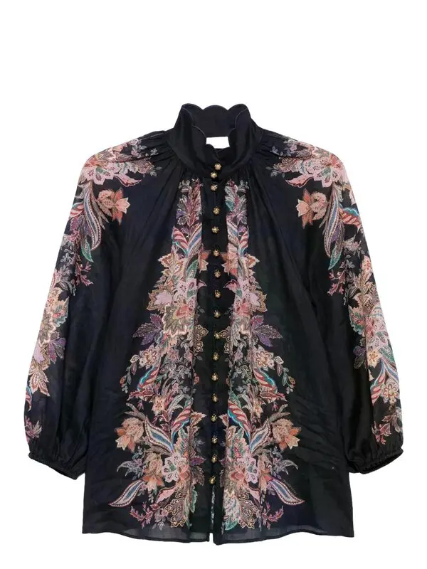 Zimmermann Rhiannon Billow Blouse - Blue