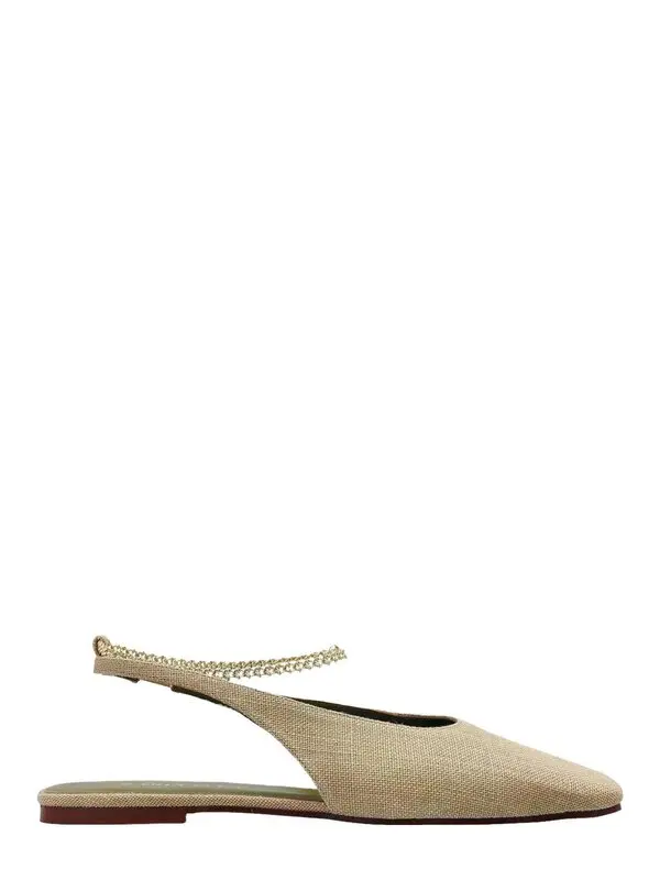 MARIA LUCA Leather Ballerina Shoes - Neutrals