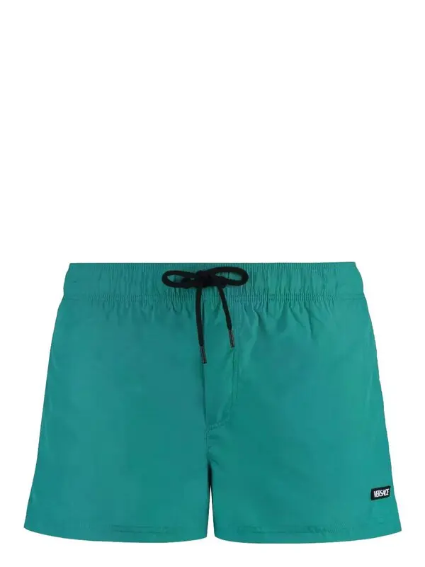Versace Drawstring Swim Shorts - Green