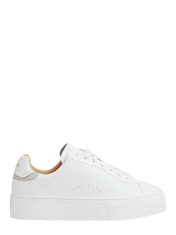 REISS Francesca Low Top Sneakers - White