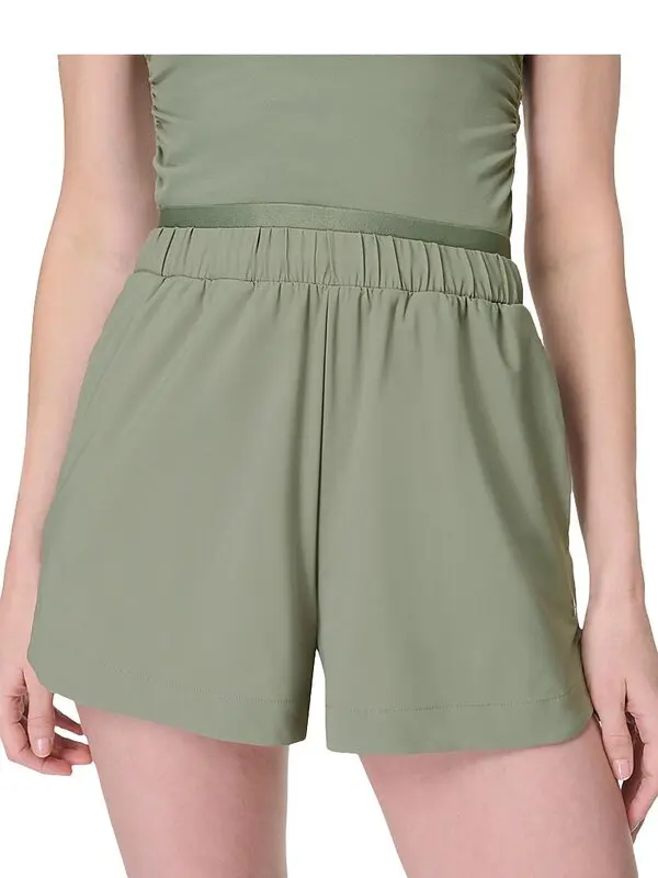 Sweaty Betty Explorer Elevated 3" Shorts - Willow Green