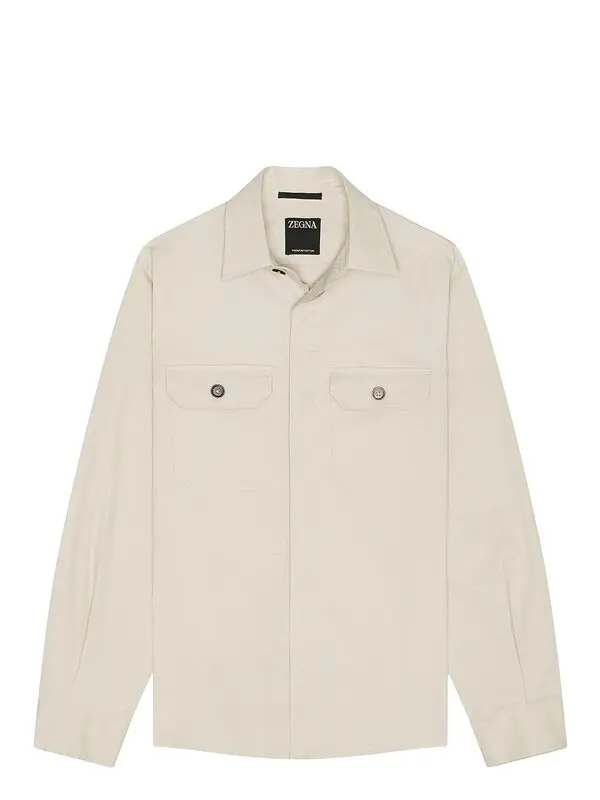 Zegna Premium Cotton Overshirt - White