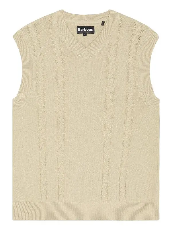 Barbour Navar Knitted Vest - Washed Stone