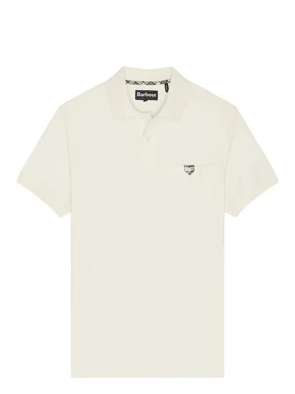 Barbour Tothill Polo In White - Antique White