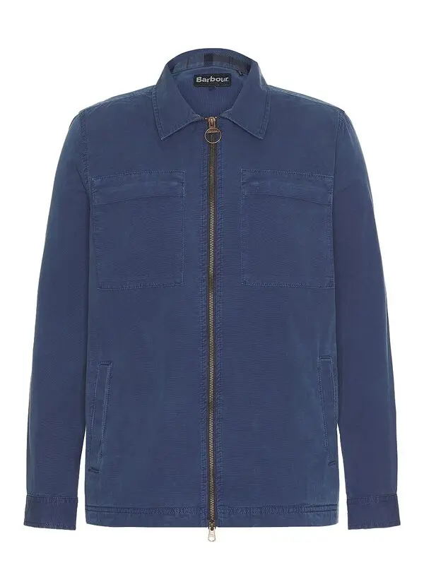 Barbour Glendale Overshirt In Blue - Oceana
