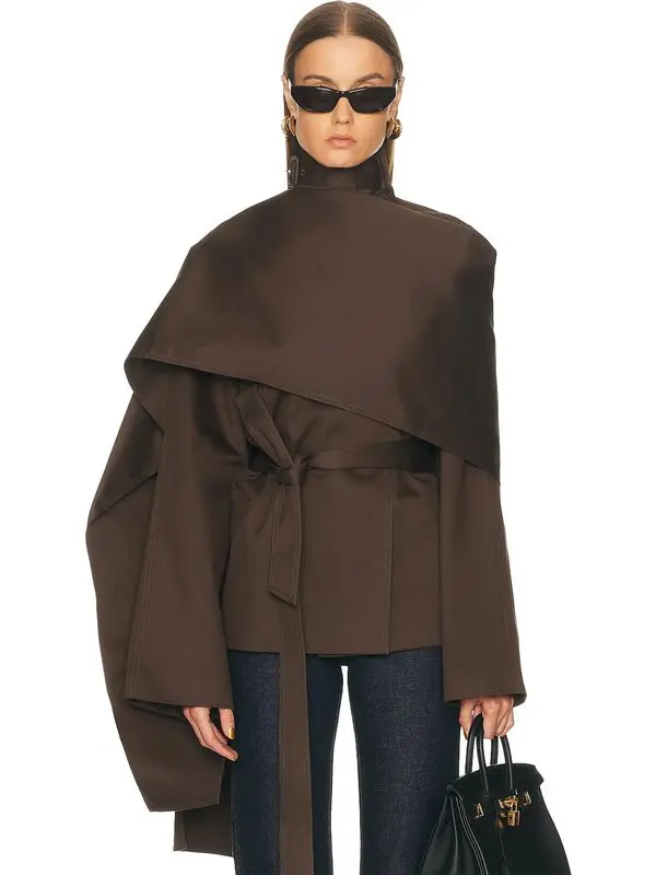 EAVES Yuna Crop Trench - Espresso