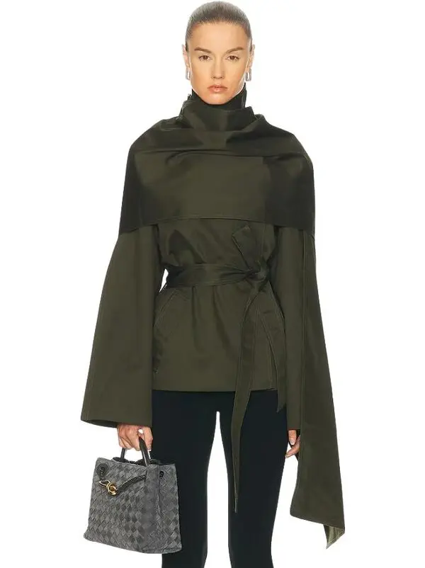 EAVES Yuna Crop Trench - Hunter Green