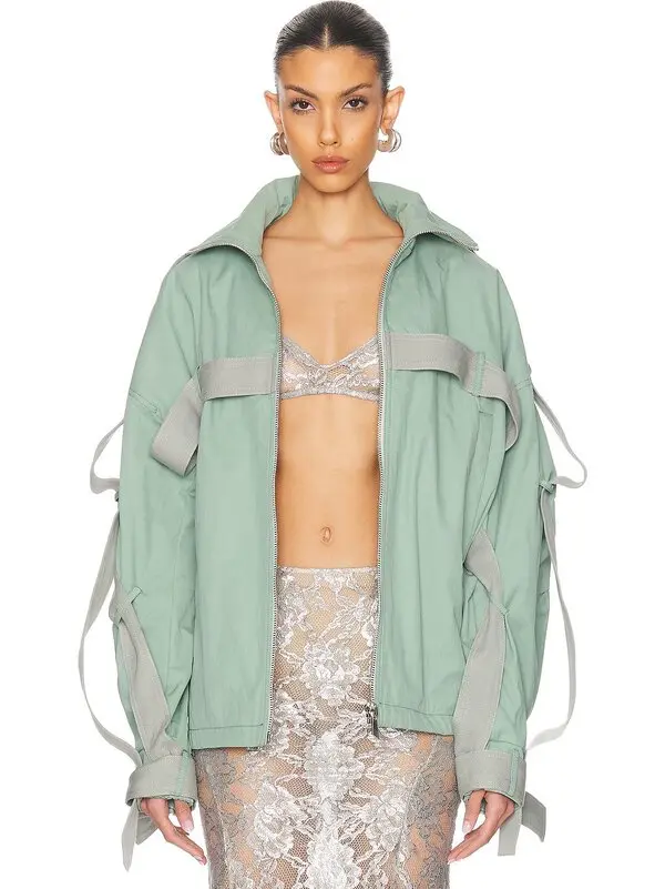 Attico Bomber Jacket - Sage Green