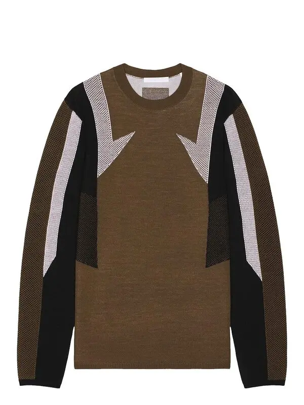 Helmut Lang Sport Crew - Black  Ivory  & Cognac