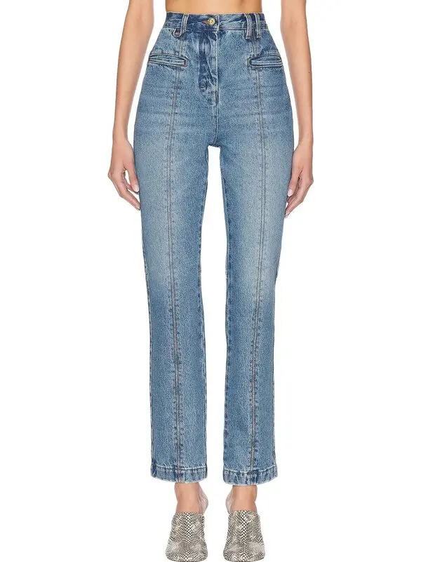 Jacquemus Le De-nimes Norma Jeans - Blue Tabac