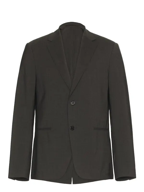 Theory Motion Wool Clinton Blazer In Charcoal - Charcoal Melange