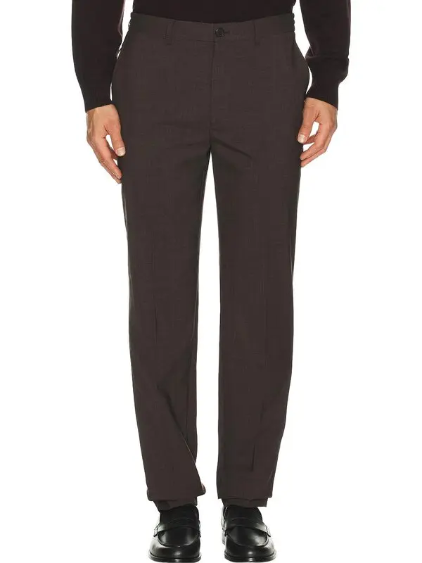 Theory Motion Wool Curtis Pant - Brownwood Melange