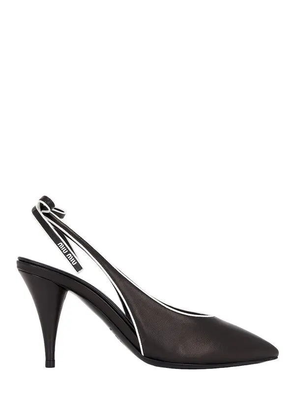 Miu Miu Slingback Pumps - Nero & Bianco