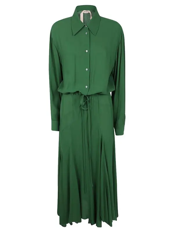 N°21 Viscose Shirt Dress - Green