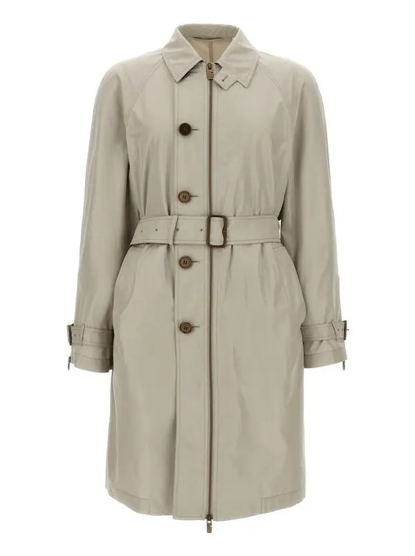 Burberry Long Car Coat - Gray