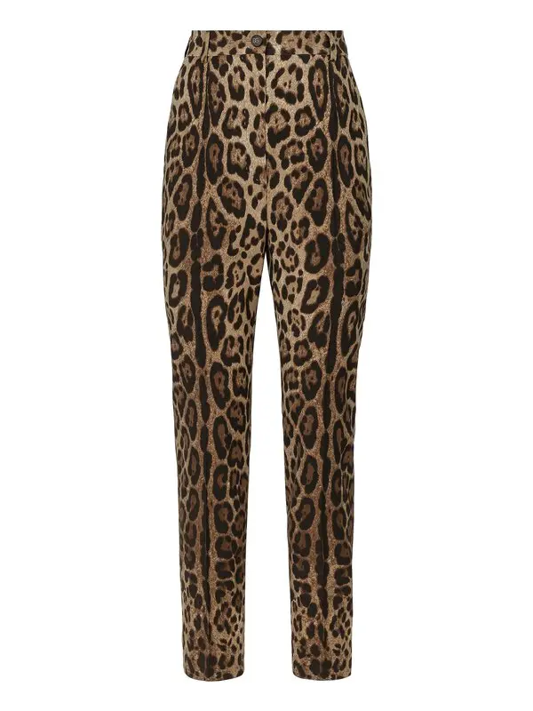 Dolce & Gabbana Leopard-print Wool Pants - Animal Print