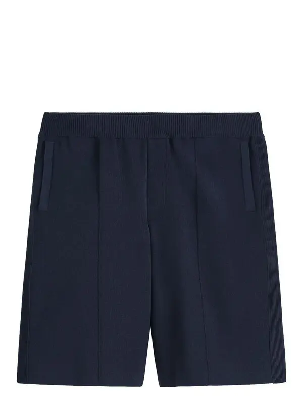 Cos Elasticated Knitted Shorts - Blue