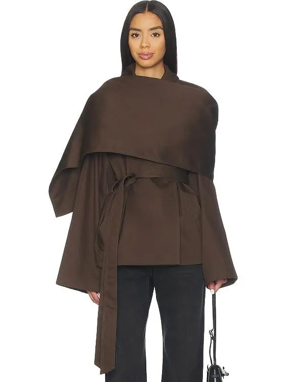 EAVES Yuna Crop Trench - Espresso