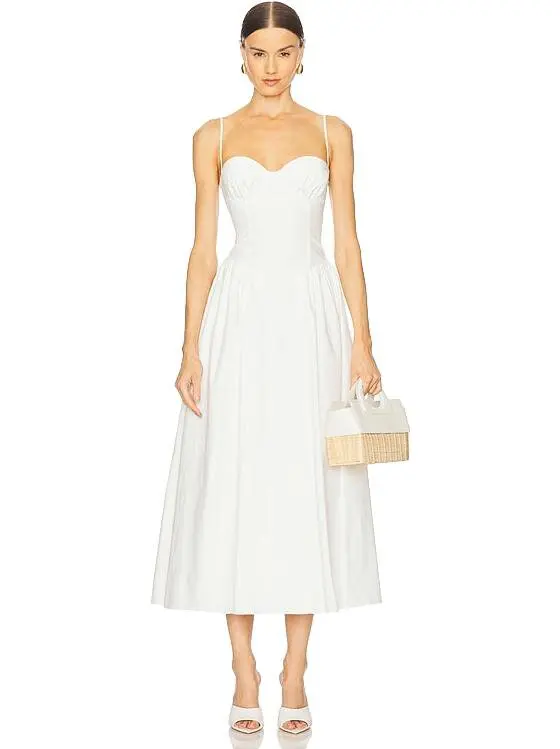 Majorelle Serena Midi Dress - White