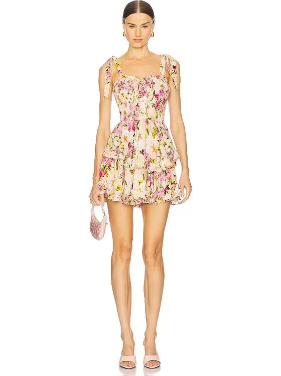 Yumi Kim Elise Mini Dress - Glamour Garden Blush