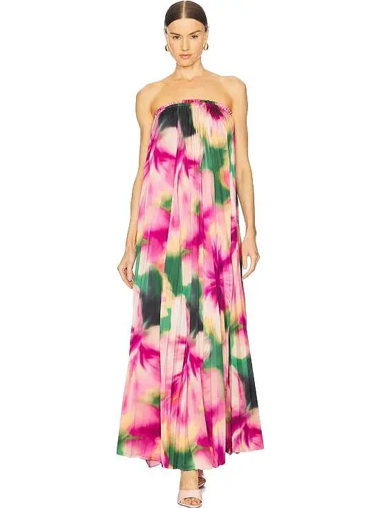 Misa Agatha Dress - Blurred Hibiscus