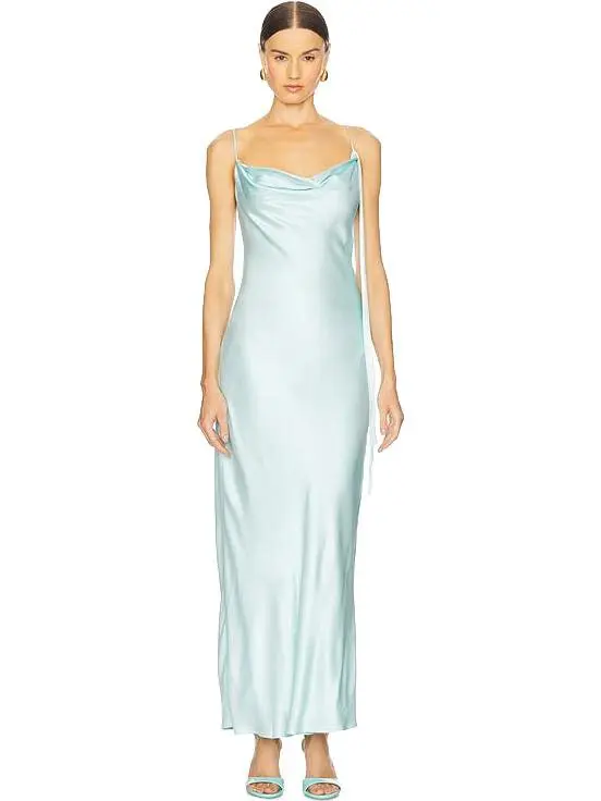 Bardot Renu Cowl Neck Maxi Dress - Aqua