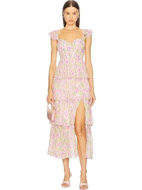 Astr The Label Midsummer Dress - Pink Multi Floral