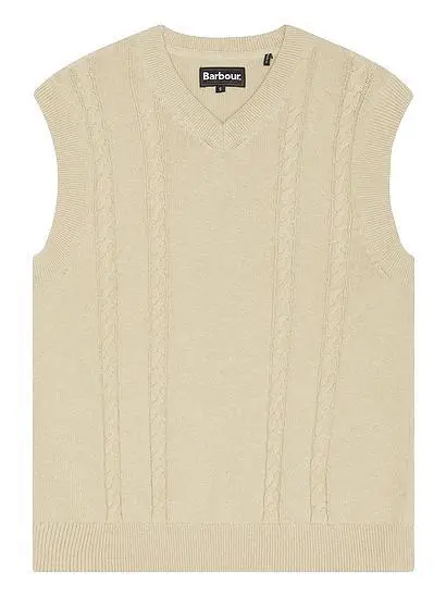Barbour Navar Knitted Vest - Washed Stone