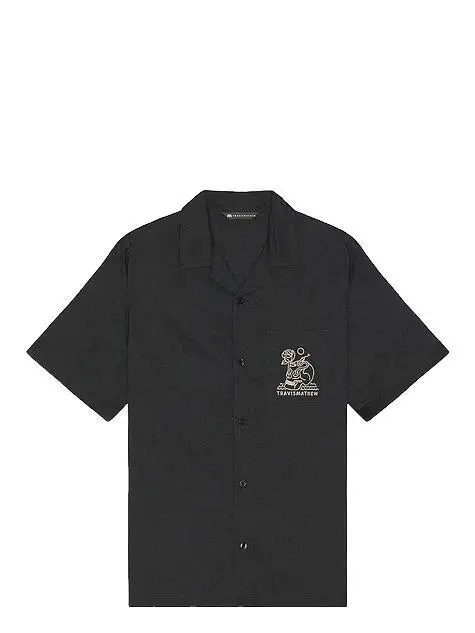 Travis Mathew Lost Cave Shirt In Black - Heather Black