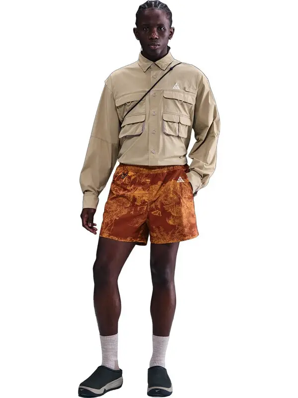 Nike Acg "reservoir Goat" Print Shorts - Brown