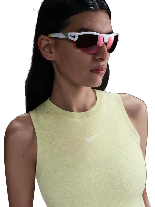 Nike Sportswear Chill Knit Tight Cropped Mini-rib Tank Top - Yellow