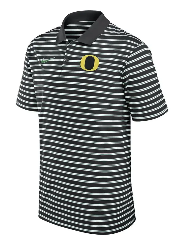 Nike Oregon Ducks Primetime Victory Striped Dri-fit College Polo - Black