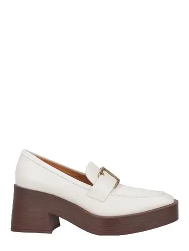 TOD'S Calfskin Loafers - White