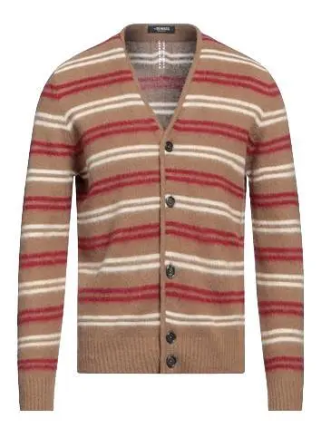 MASQ 39 Striped V-neck Cardigan - Beige