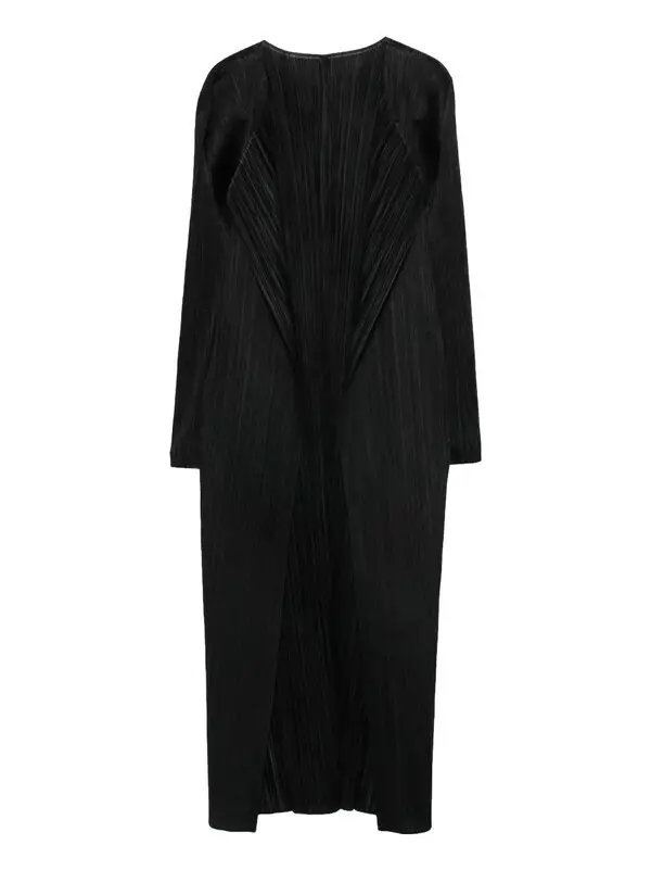 Issey Miyake Pleated Coat - Black