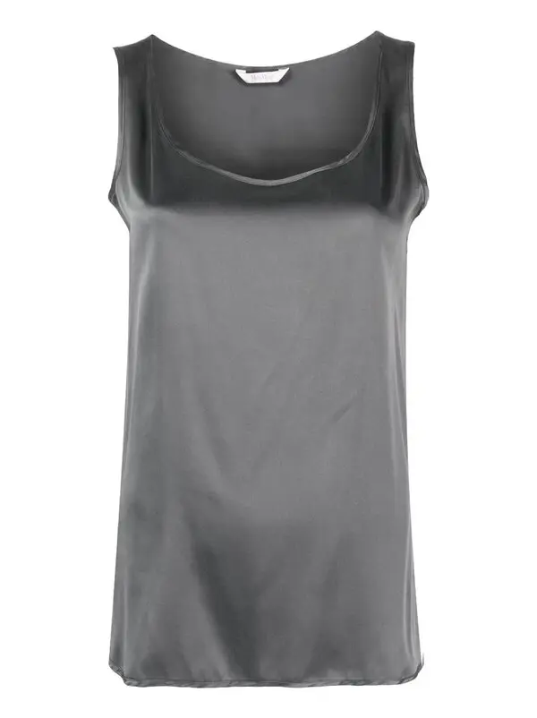 Max Mara Square-neck Sleeveless Top - Grey