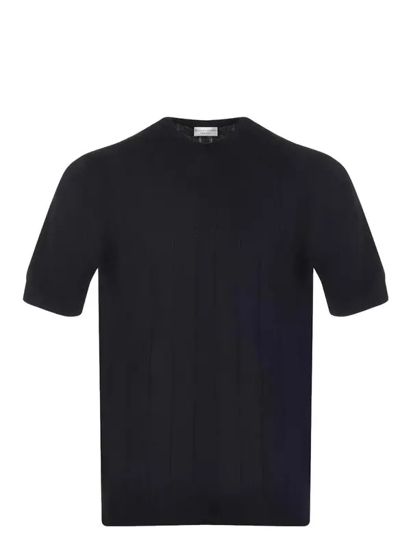 FILIPPO DE LAURENTIIS Ribbed-knit T-shirt - Black